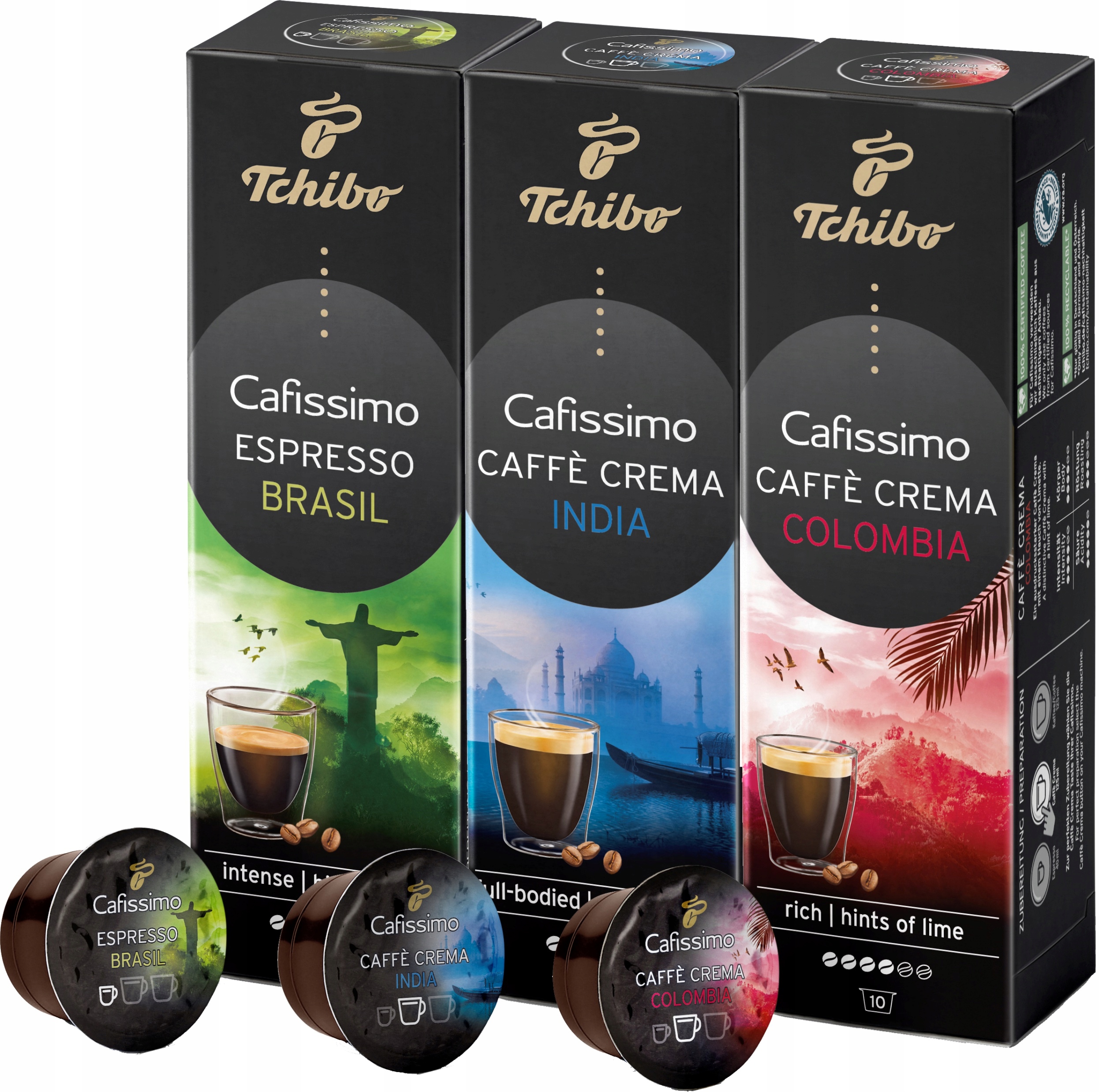 KAPSUŁKI TCHIBO CAFISSIMO ZESTAW 30 MIX ORIGINS 13301508595 - Allegro.pl