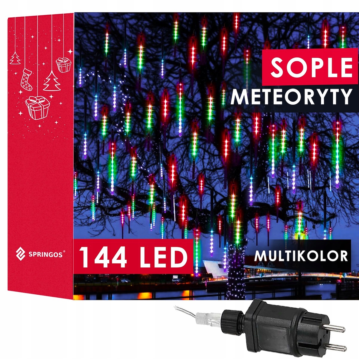 SOPLE 144led METEORY 30cm LAMPKI ZEWNĘTRZNE IP44 PADAJĄCY ŚNIEG 5m ...