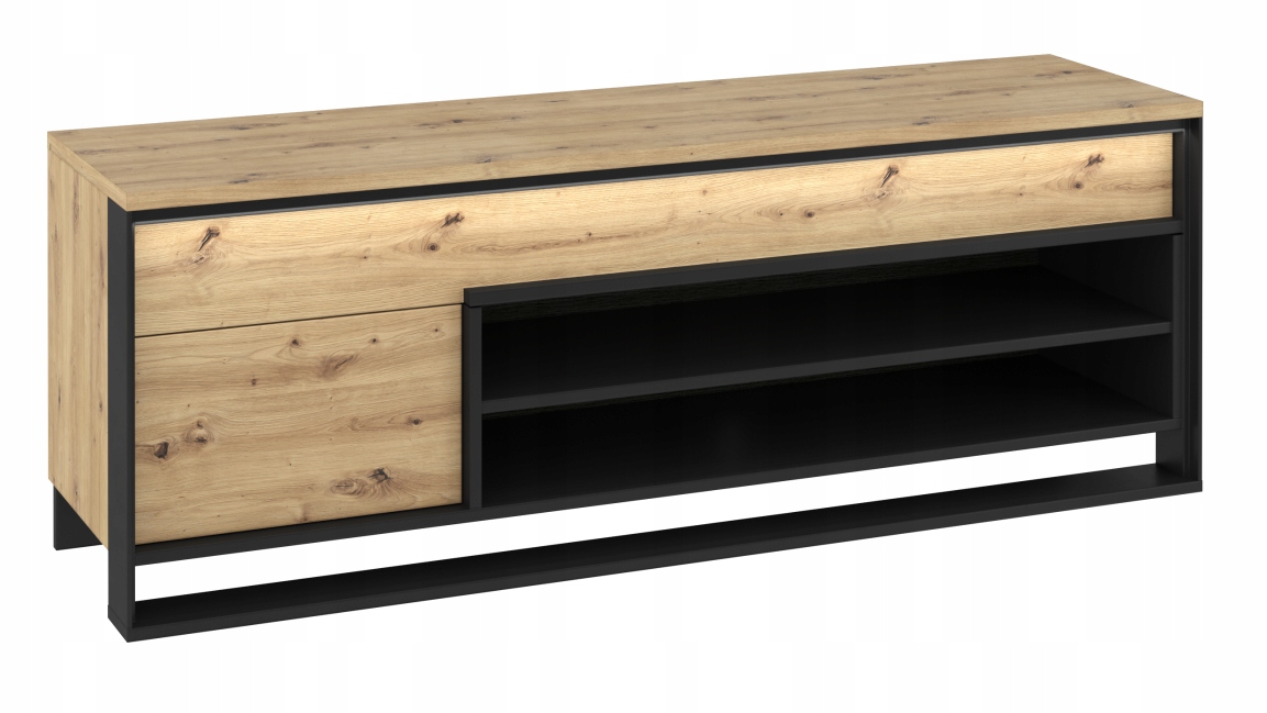 Szafka RTV stojąca Mirjan Quant 155x55x41 cm dąb artisan (5902928978766 ...