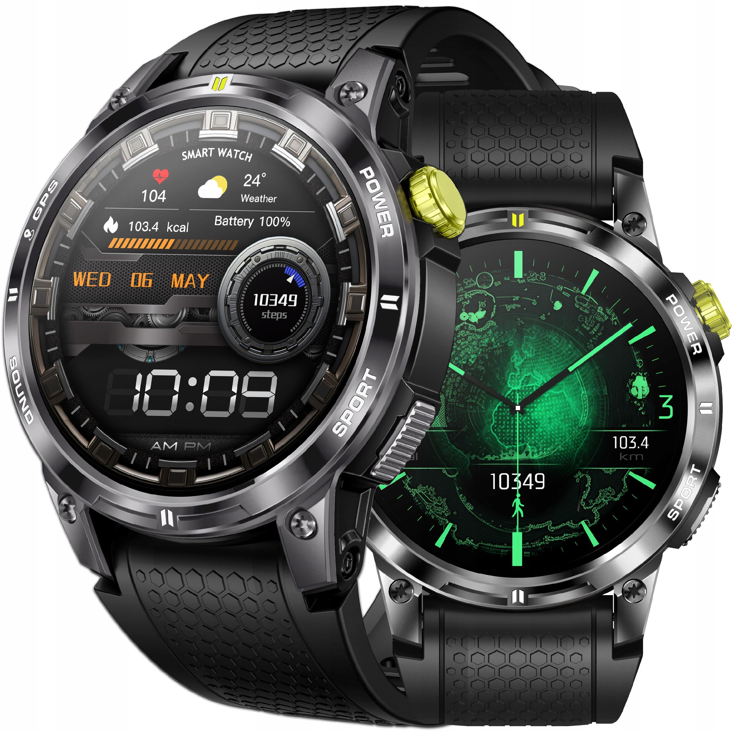 SMARTWATCH Z GPS POLSKIE MENU WODOODPORNY IP68 AMOLED 400mAh ROZMOWY ...