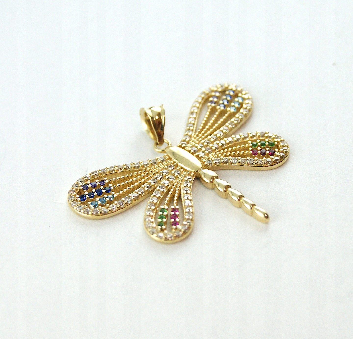 ELEGANCKI ZŁOTY WISIOREK WAŻKA ZŁOTO p.585 CUDO • Cena, Opinie ...