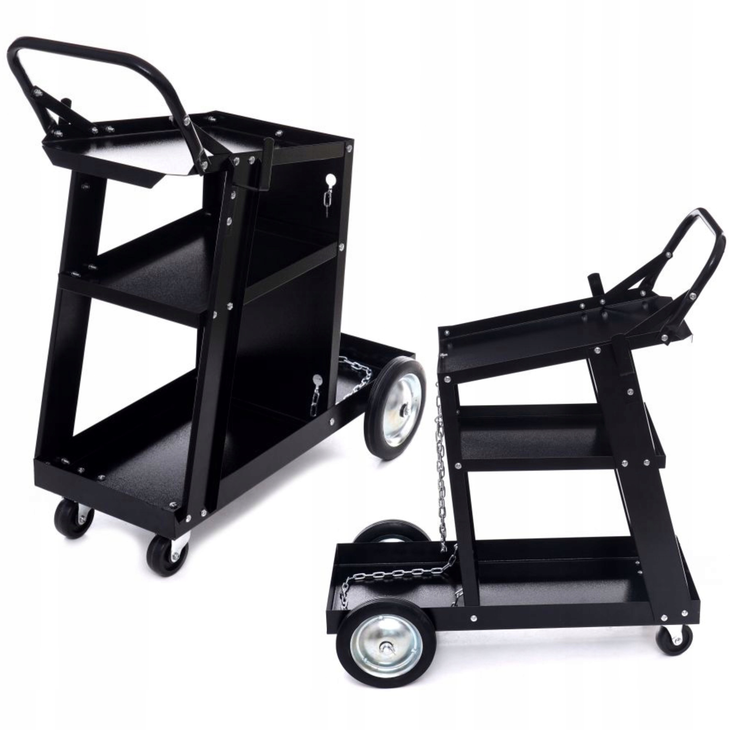 WÓZEK SPAWALNICZY DO SPAWAREK Z PÓŁKĄ NA BUTLE STABILNY MIG MAG MMA TIG ...