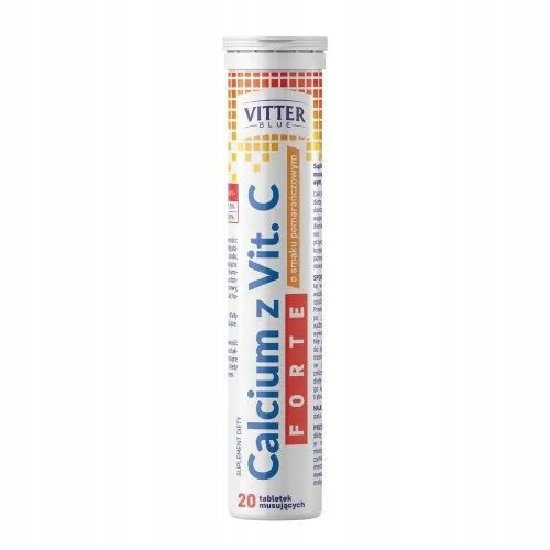 CALCIUM FORTE Z VIT. C 20 tabletek musujących o smaku cytrynowym ...