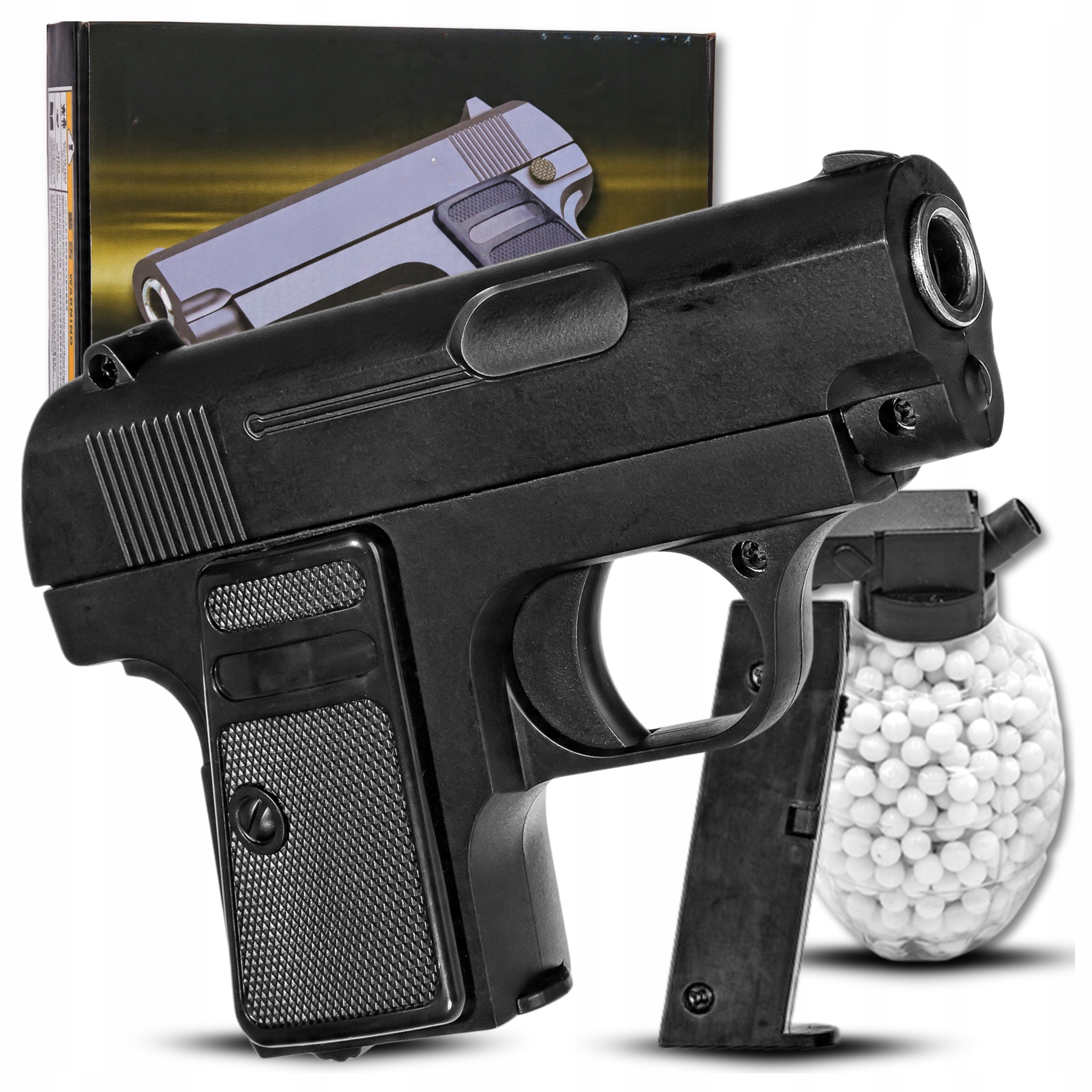 PISTOLET METALOWY C11 COLT REPLIKA ASG KULKI PLASTIKOWE BB 6MM ...