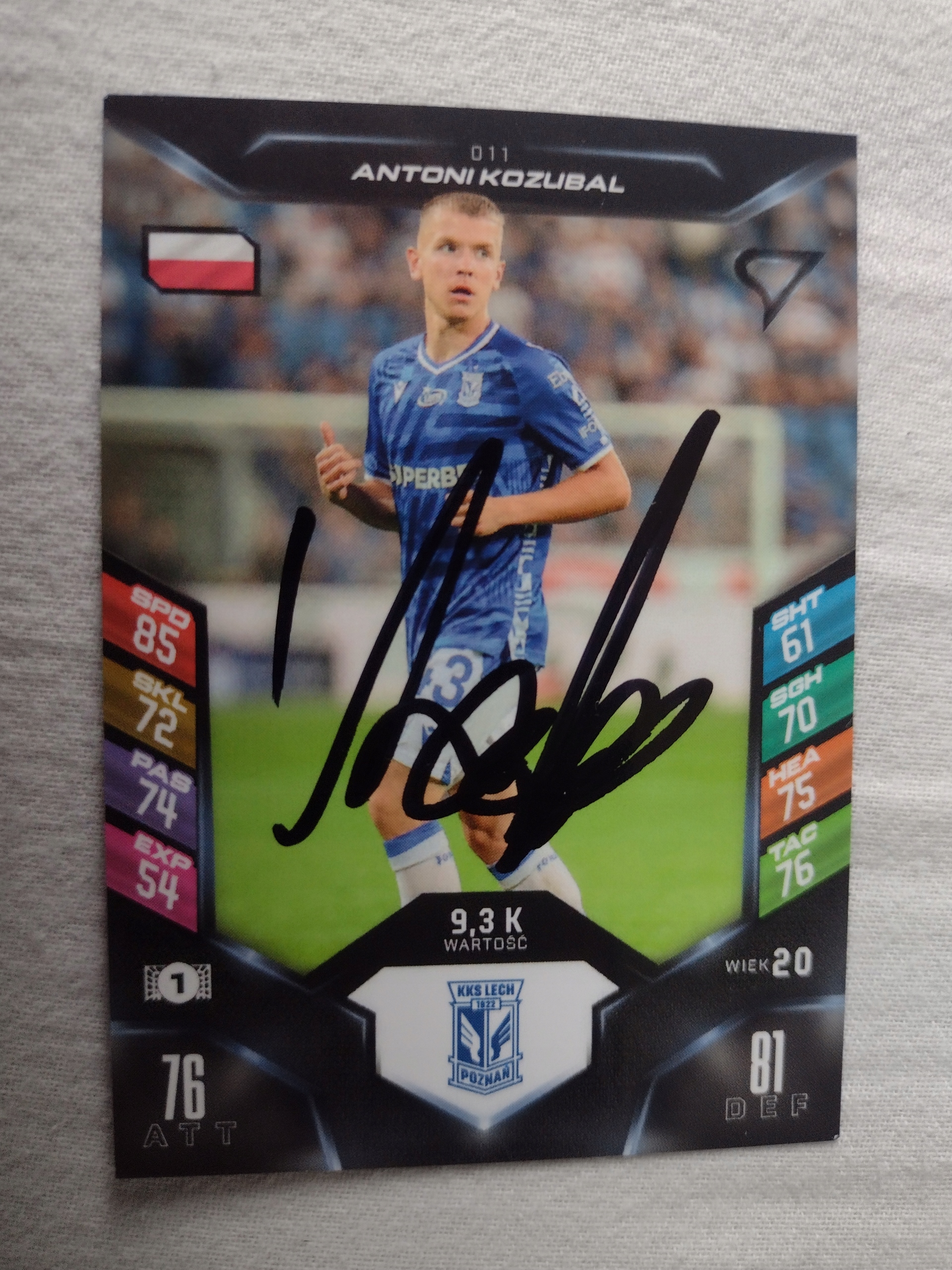 Karta SportZoo Duel autograf Lech Poznań sezon 2025/26 Antoni Kozubal ...