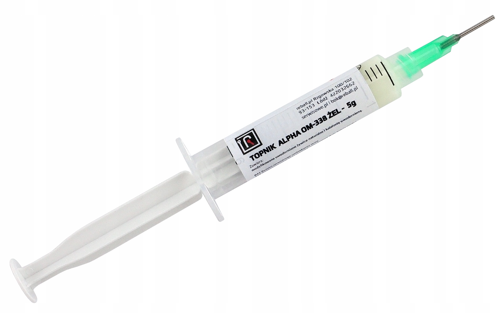 FLUX TOPNIK PASTA ALPHA OM-338 ŻEL DO BGA SMD 5g CENIONY DO BGA SMD ...