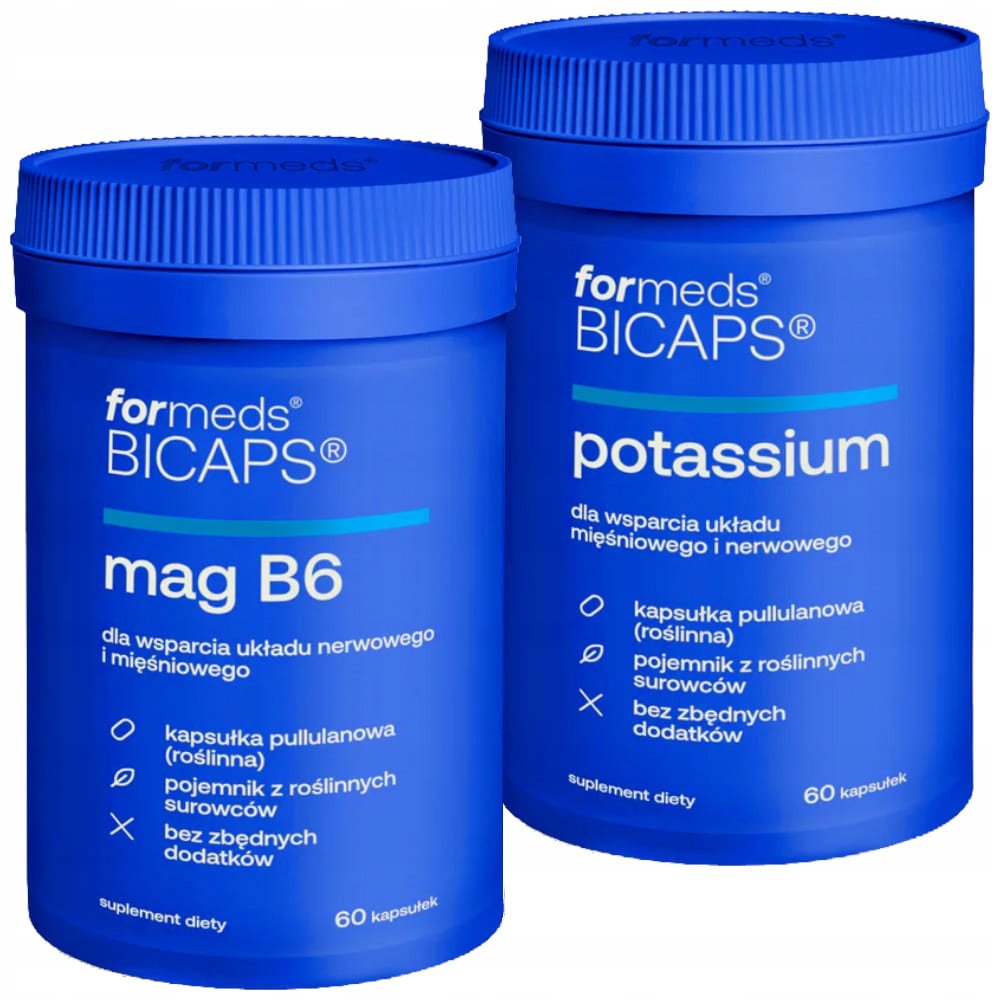 ForMeds Sada Bicaps MAG B6 + Potassium 2 x 60 kaps. | Horčík B6 a Draslík - Allegro