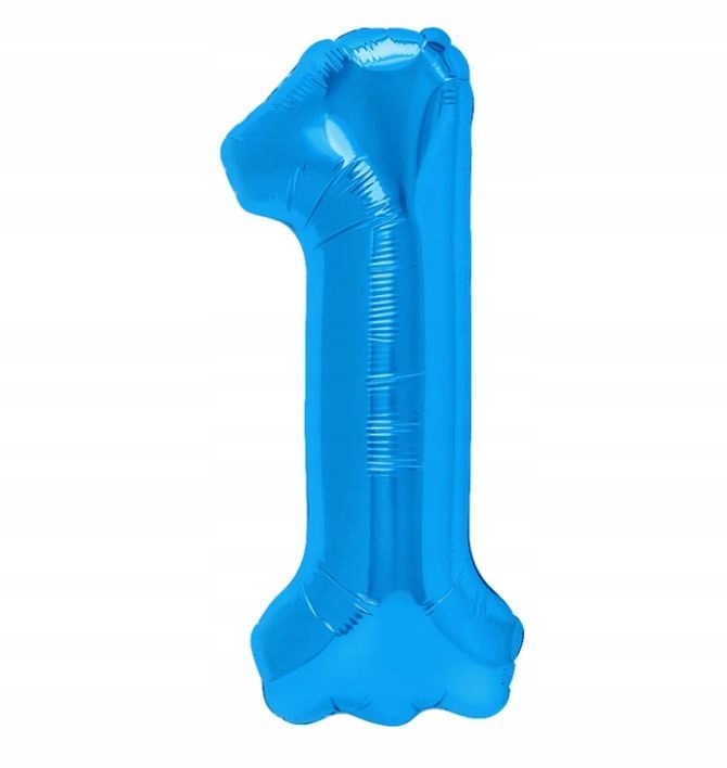 Balon Folia NIEBIESKA Cyfra 1 JEDEN JEDYNKA 100cm 13673257400 - Allegro.pl