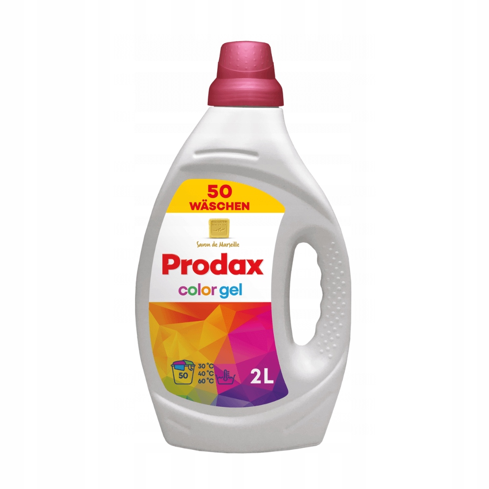 PRODAX Color Żel do prania 2L 50 PRAŃ Kolor Kolorowe De Marsellie HIT ...