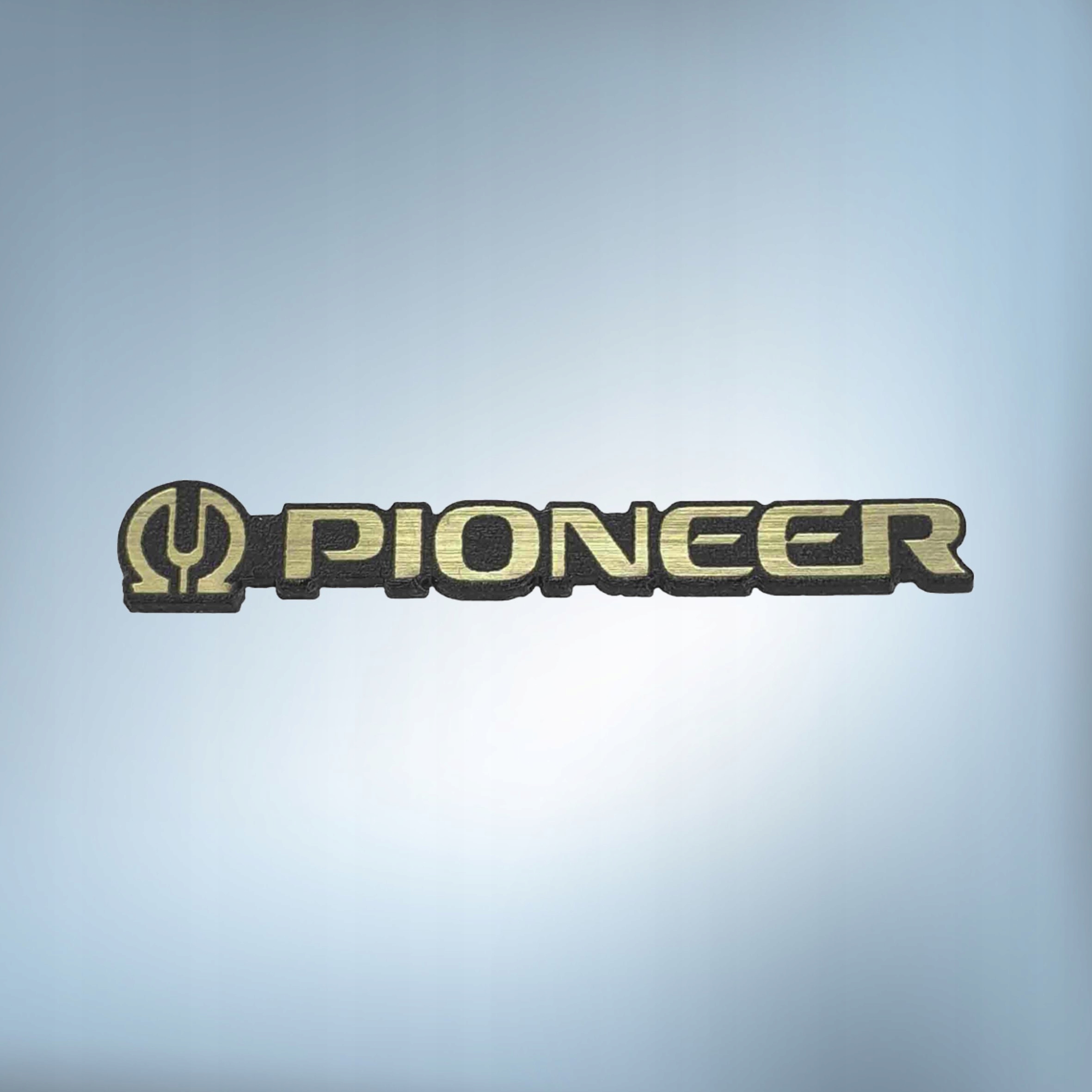 Emblemat PIONEER złota 35x6mm Naklejka Logo Znaczek Symbol *** za 13 ...