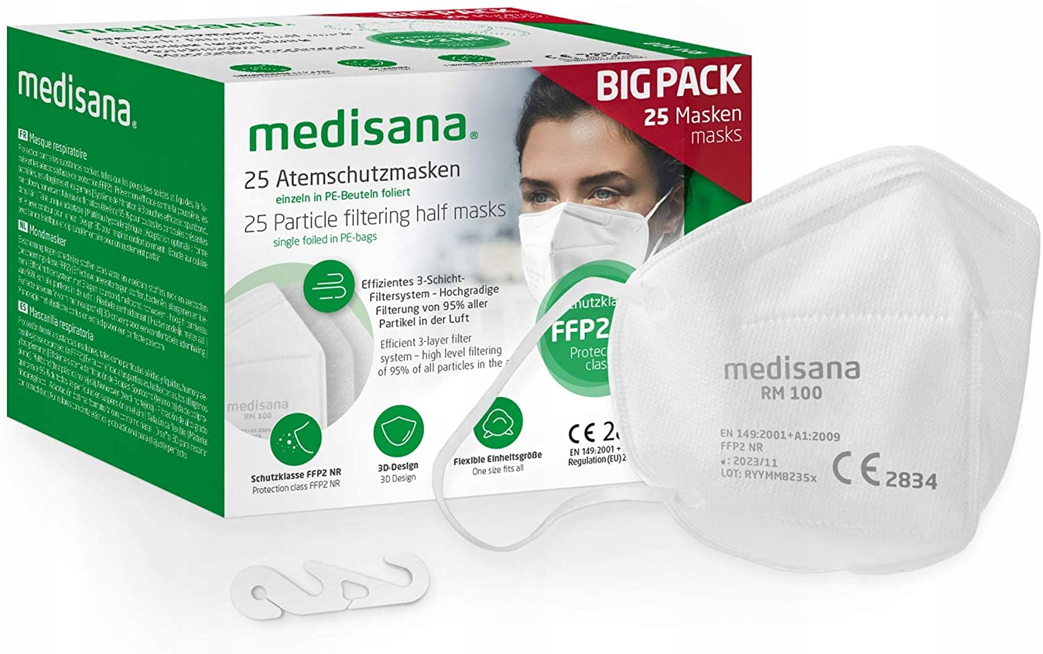 Medisana FFP2 protiprachová maska 25 Ks RM 100 - Allegro