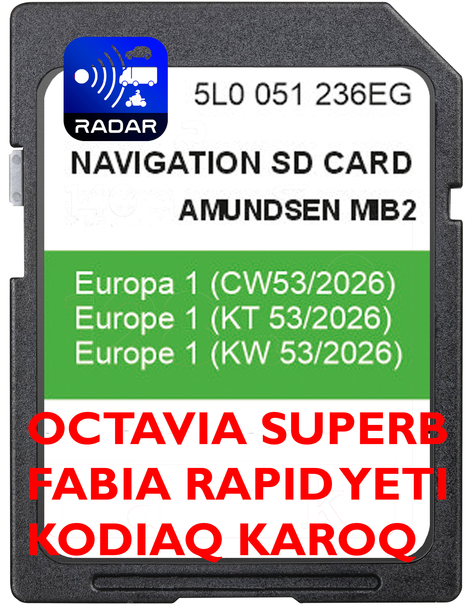 MAPA SD GPS SKODA AMUNDSEN MIB2 2026 V22 SUPERB OCTAVIA RAPID FABIA ...