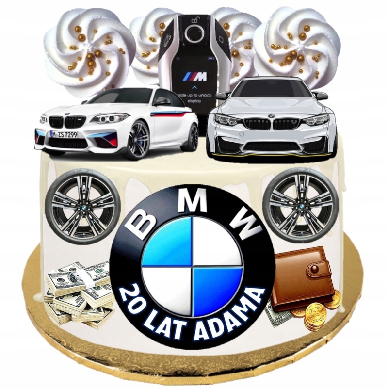 Opłatek na Tort 18 Bmw - Niska cena na Allegro