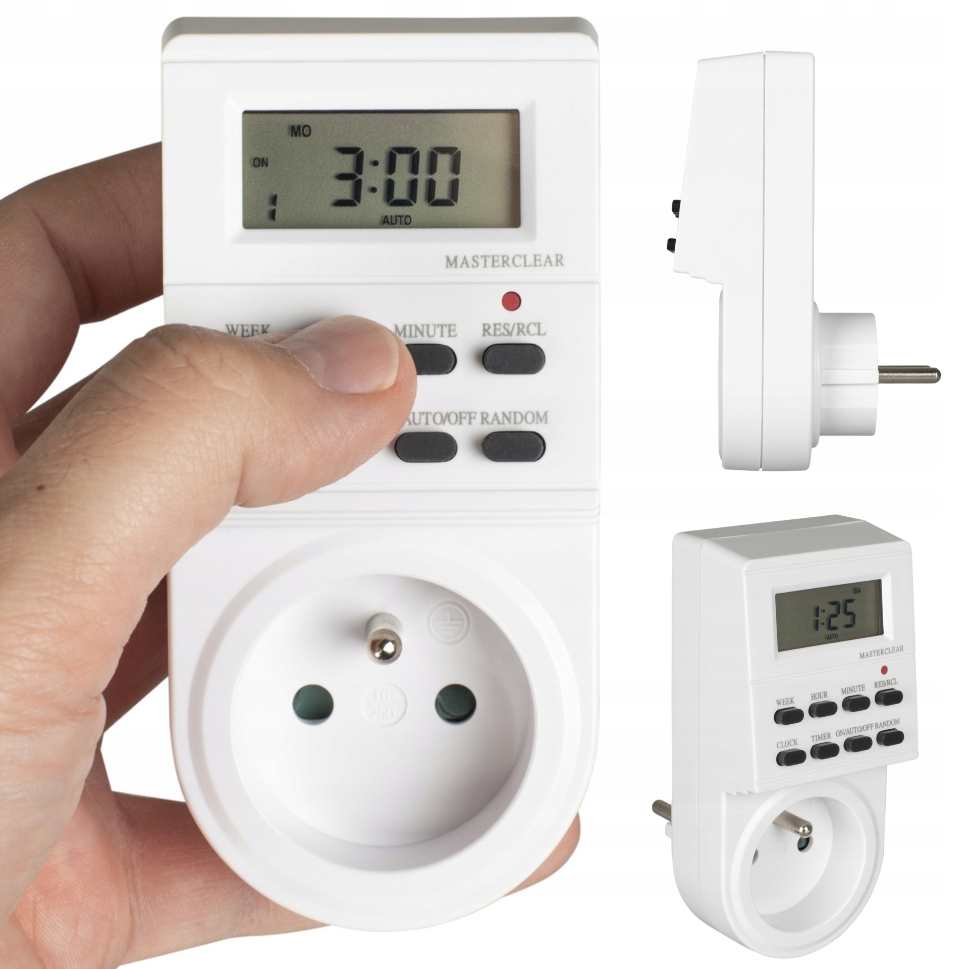 PROGRAMATOR CZASOWY WŁĄCZNIK CYFROWY WYŁĄCZNIK TIMER DO PRĄDU GNIAZDKA ...