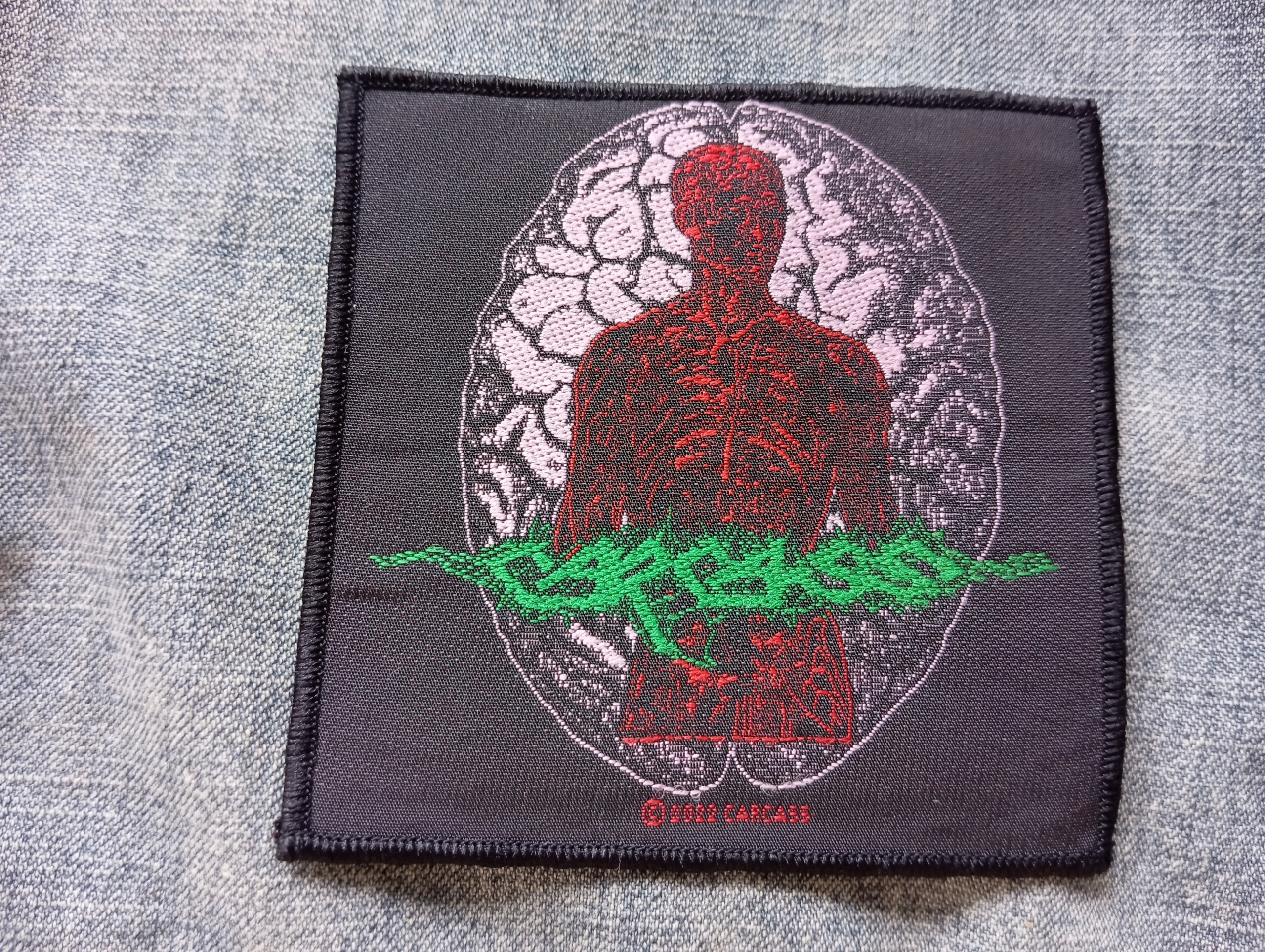 CARCASS brain human grind death metal Nášivka Anglie za 147.00CZK - Allegro