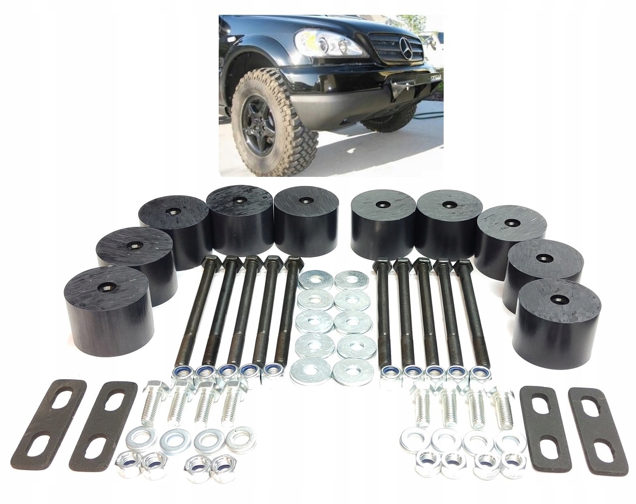 Mercedes ML W163 Body Lift 50mm Lift 2" +5cm / Śruby 10.9 5905982001265 ...