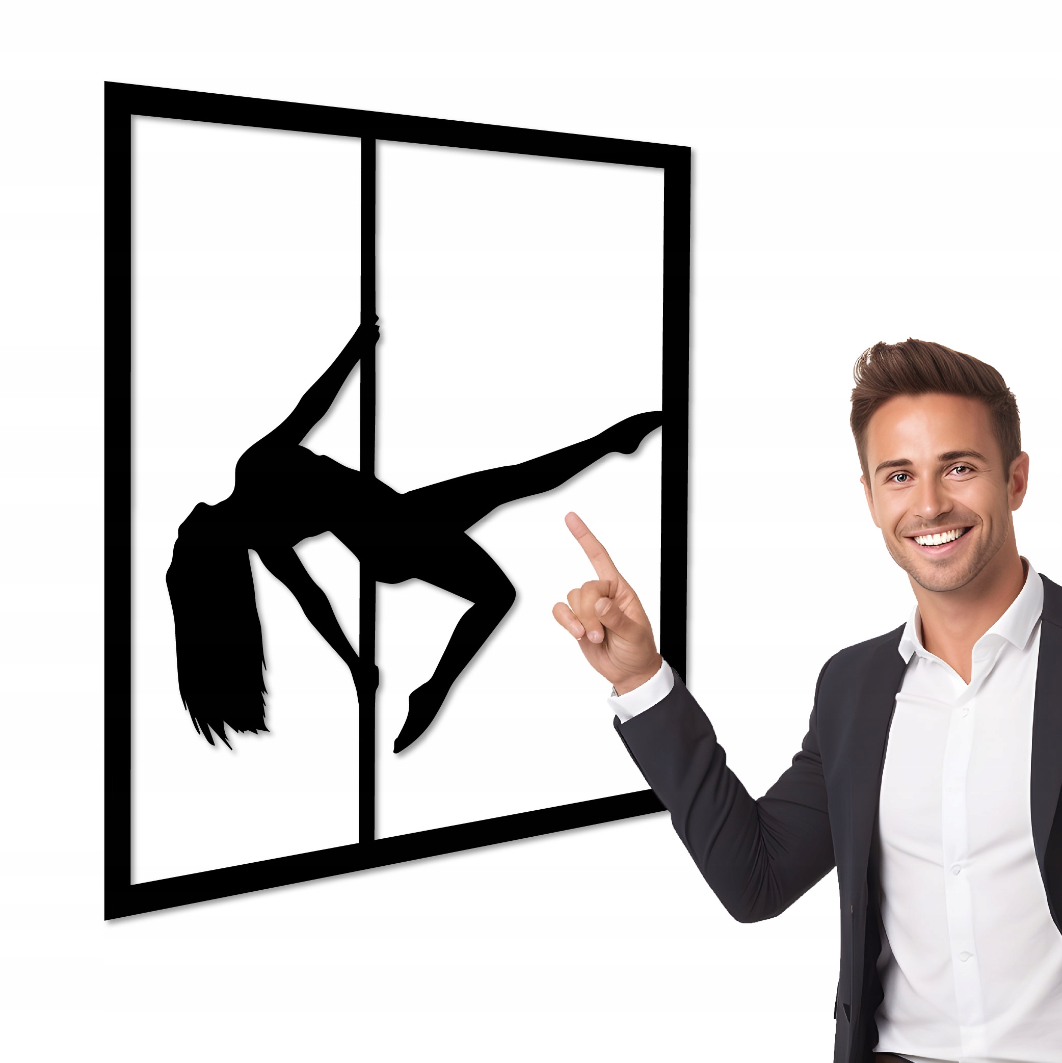 DEKORACJA ŚCIENNA POLE DANCE OBRAZ AŻUROWY DLA TANCERKI NA RURZE HDF 3D ...