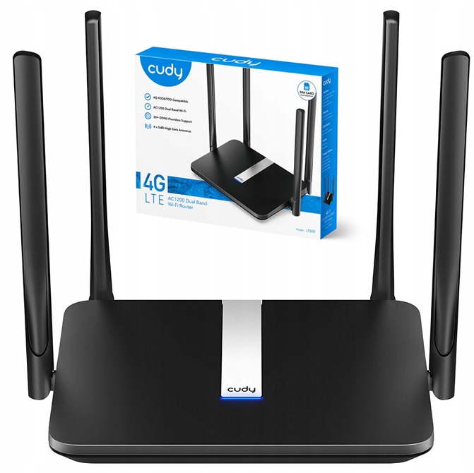 Router Mobilný LTE router domáci Cudy LT500 na 4G WiFi SIM kartu 5Ghz 2 ...