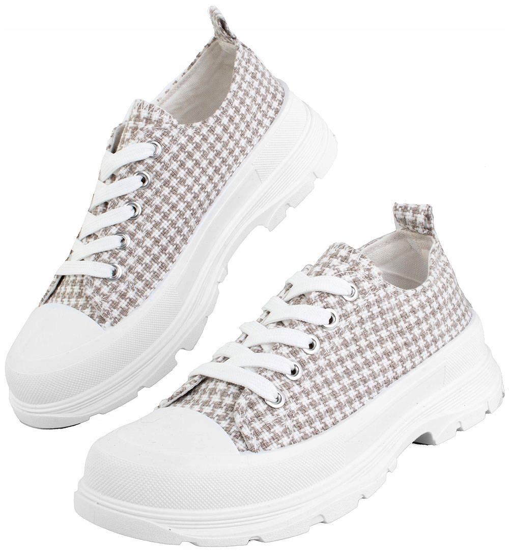 BEŻOWE NISKIE TRAMPKI PLATFORMA PALLADI 40 (5905606030787) • Cena ...