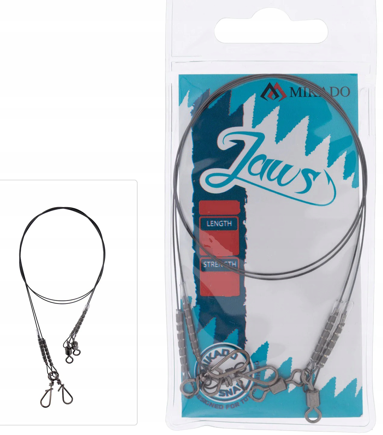 2x PRZYPON TYTANOWY MIKADO JAWS STRONG 25cm/18kg - ZGJ03-25-18 - 13534020540 - Allegro.pl