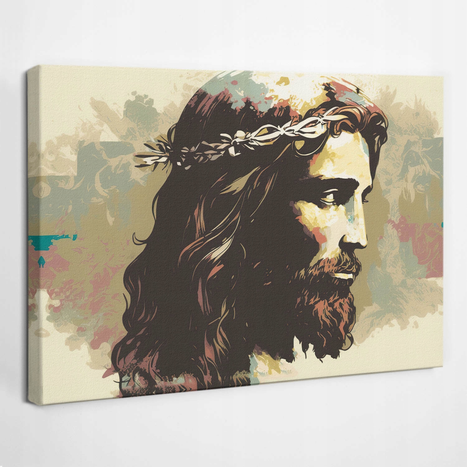 Obraz Canvas na ráme do obývačky Ježiš Kristus maľovaný 30x20 cm - Allegro