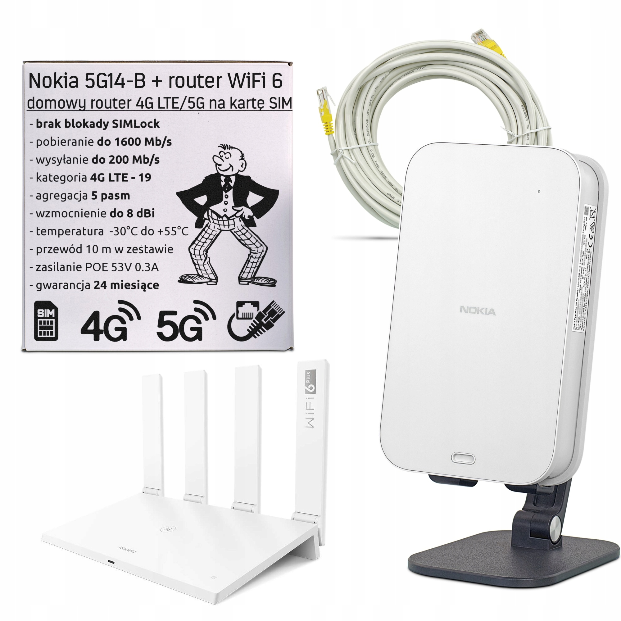 Router Modem Nokia 5G 4G ODU-IDU 2,12 Gbps - Sklep, Opinie, Cena w Allegro