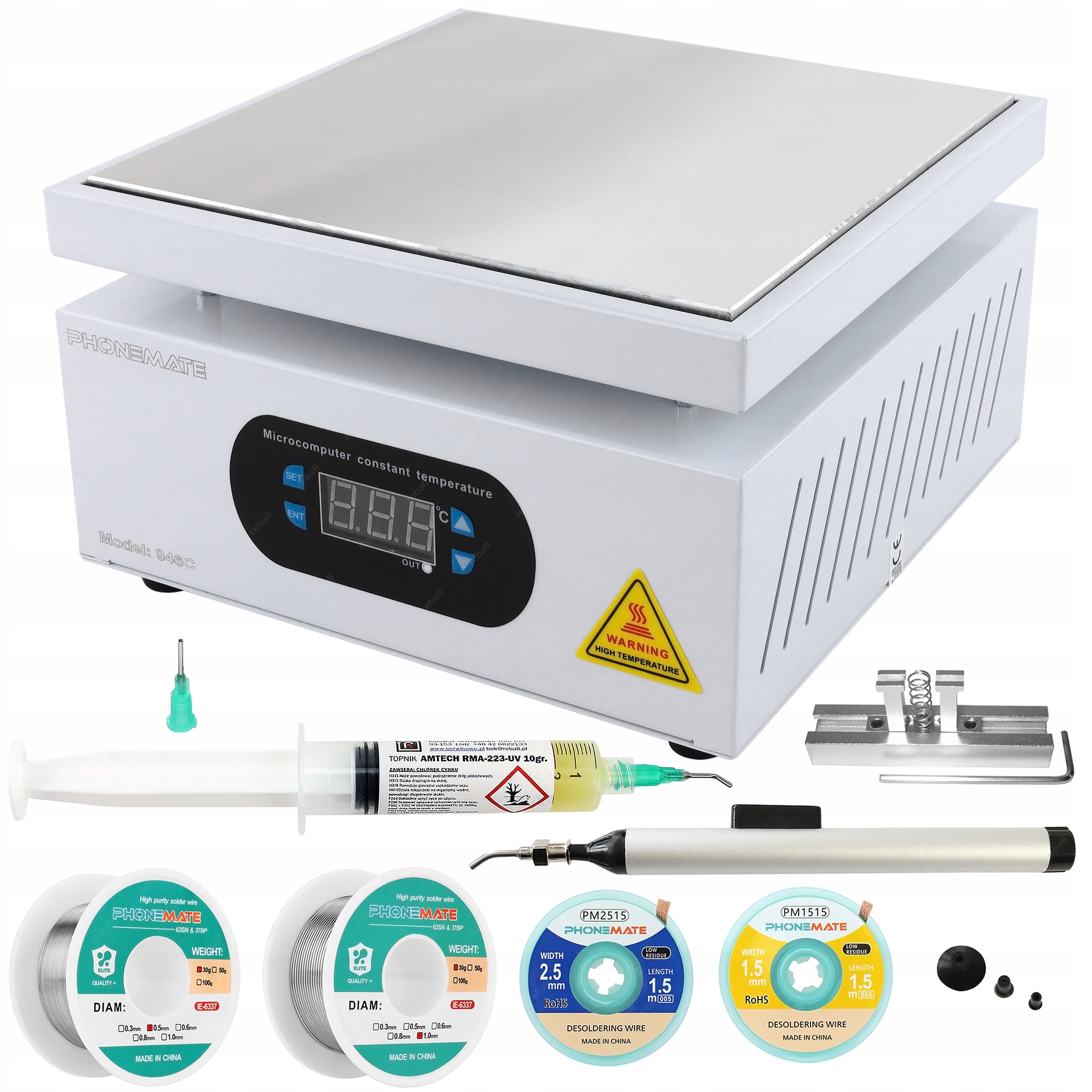 PODGRZEWACZ BGA PCB SEPARATOR LCD PM 946C+ CYNA TOPNIK PLECIONKA STACJA ...