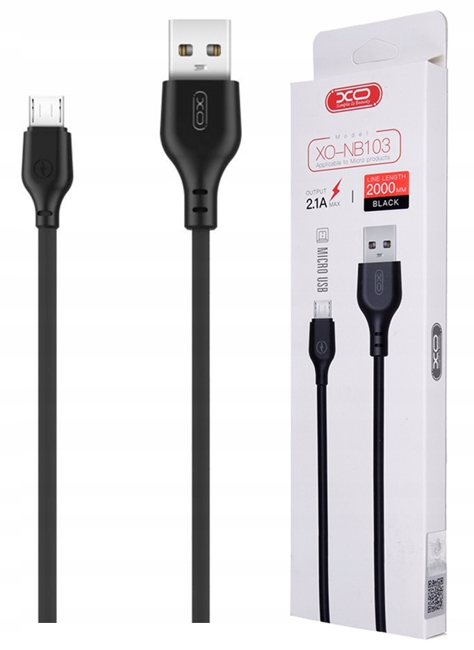 Kabel USB Micro Mikro 2m 2100mA Przewód Ładowarki - Sklep, Opinie, Cena ...