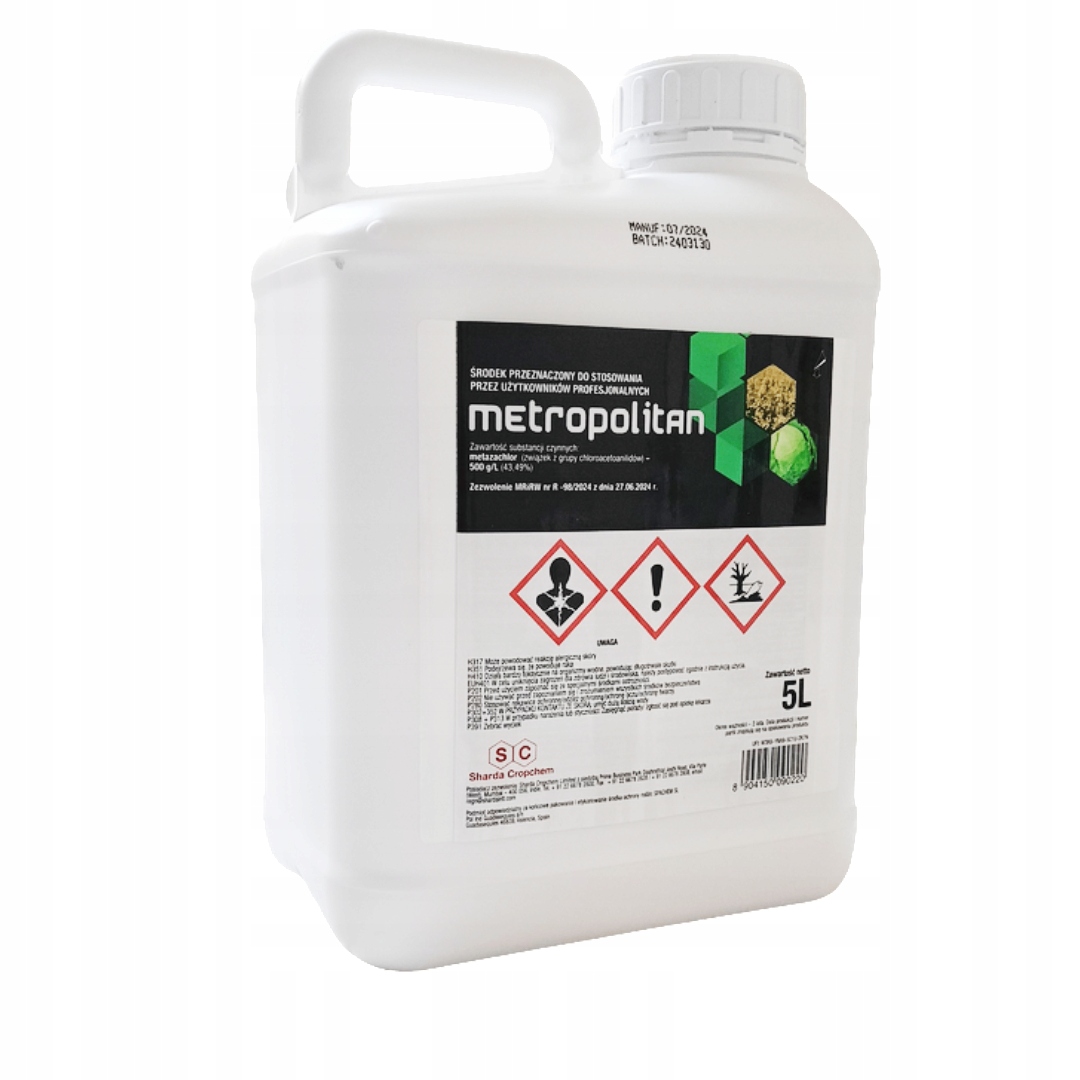 METROPOLITAN 500SC 5L chwastobójczy herbicyd rzepak powschodowo ...