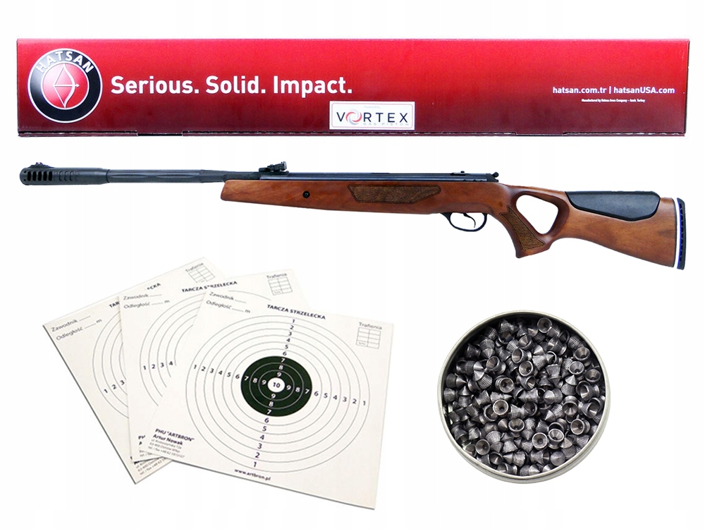Wiatrówka sprężynowa Hatsan 65 Vortex SAS kaliber 4,5 mm lufa ...
