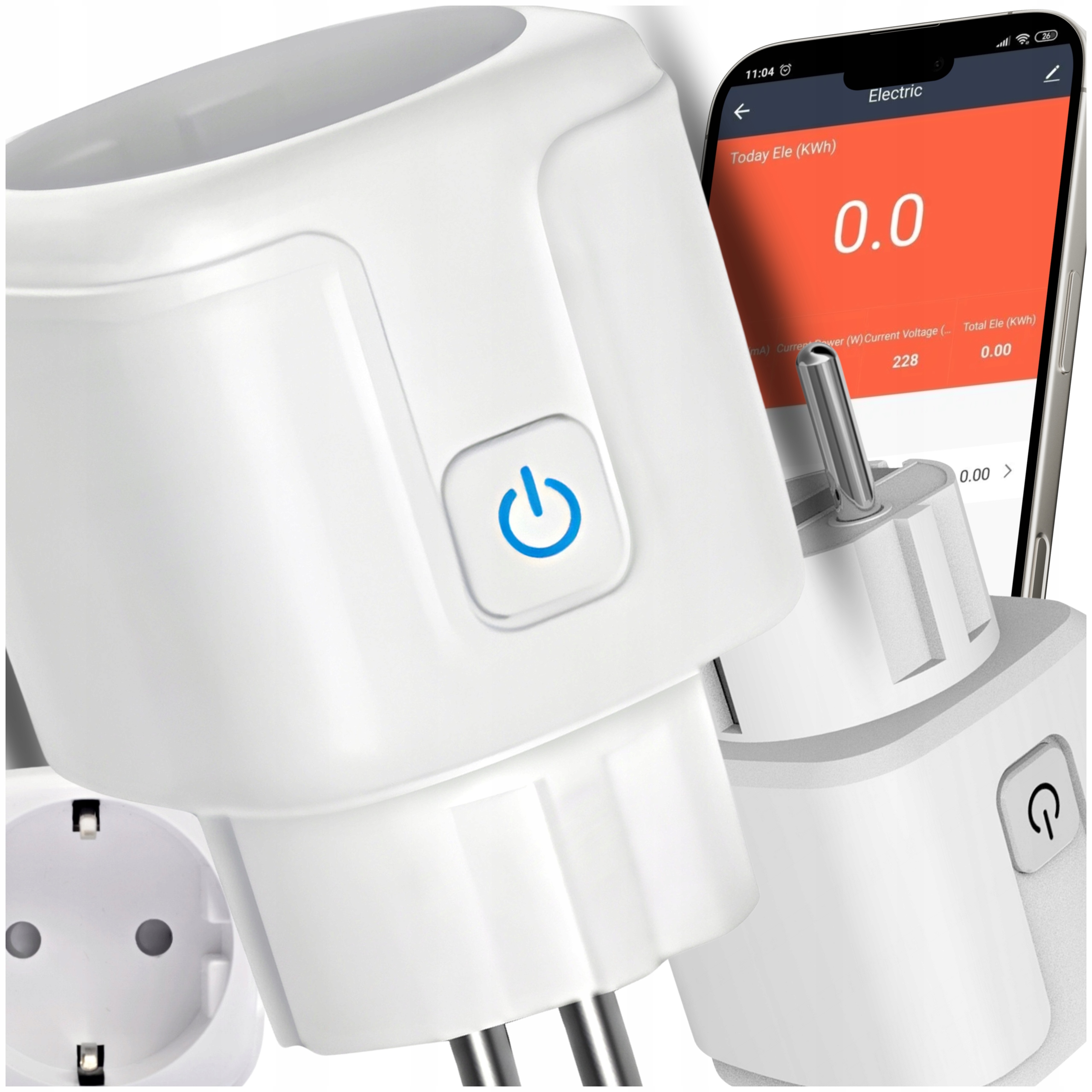 Inteligentne Gniazdko Wifi Smart TUYA 16A Watomierz Programator Czasowy (5907195012939) • Cena ...