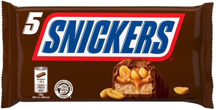 Snickers Chocolate BATONIKI Multipack 5x 50G • Cena, Opinie - Allegro