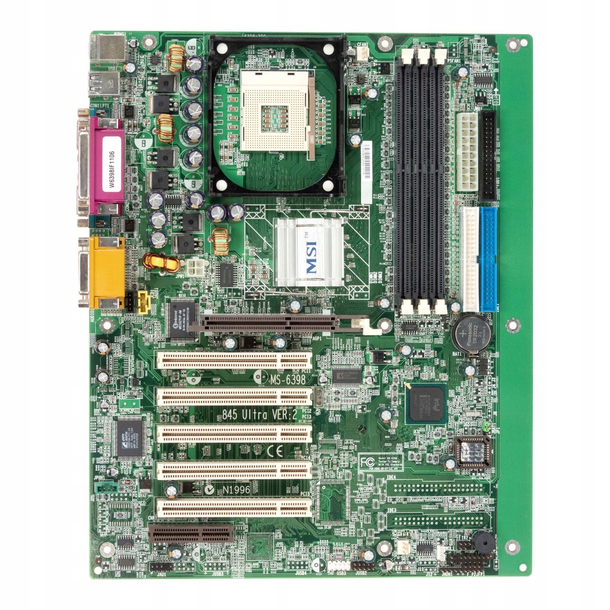 MSI MS-6398 845 ULTRA VER:2 SOCKET 478 DDR AGP PCI CNR ATX w Żary ...