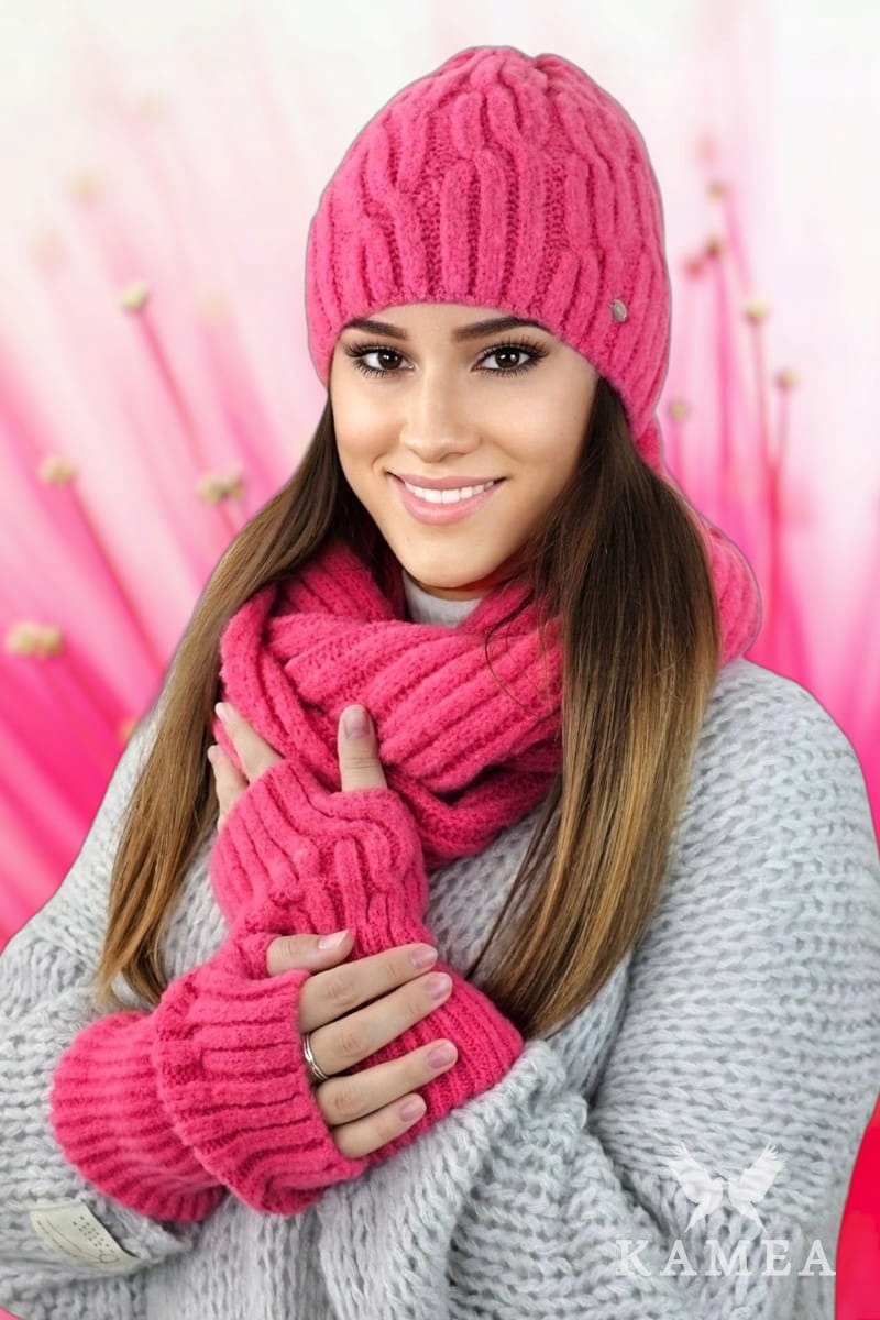 Kamea Rękawiczki Fuksja - Rękawiczki - Allegro.pl