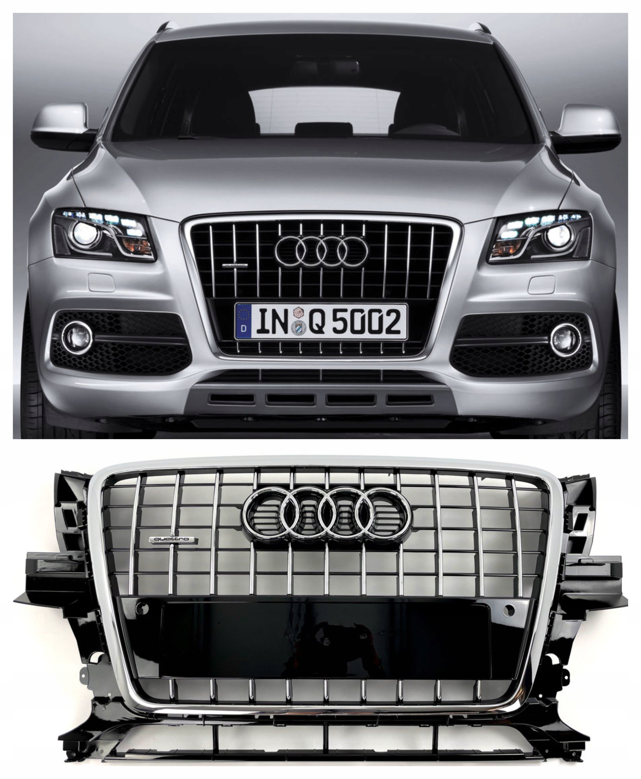 AUDI Q5 8R 2008-2012 S-LINE GRILL ATRAPA 8R0853651AB za 750 zł z Wilno ...