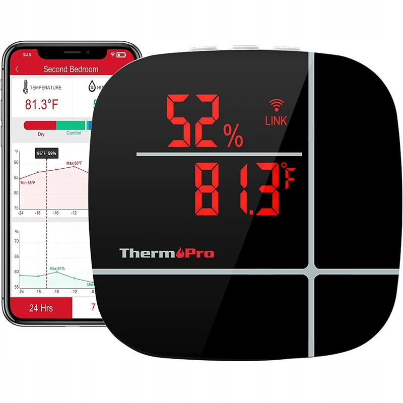 ThermoPro Smart Wi-Fi teploměr a vlhkoměr TP-90 - Allegro