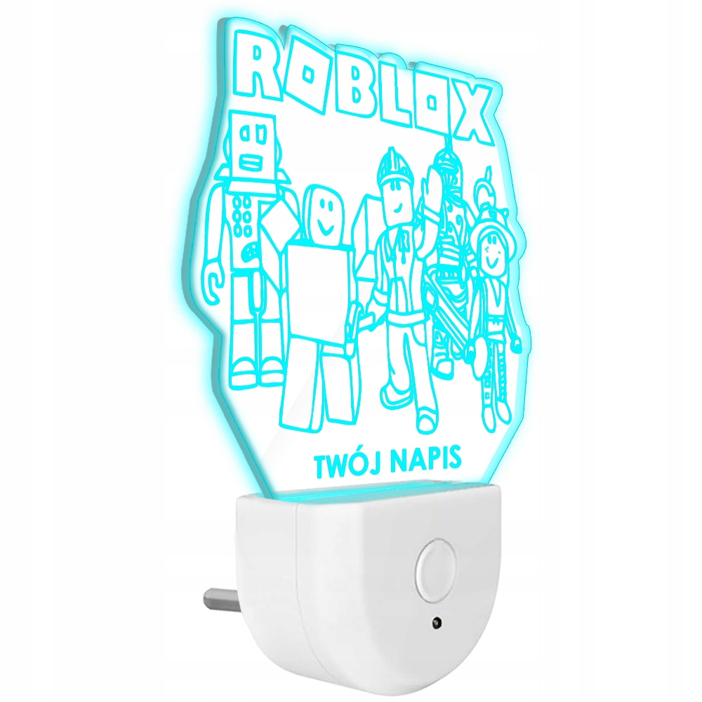 Lampka Nocna LED dla Dzieci ROBLOX GRA GRY GAMING do kontaktu gniazdka ...
