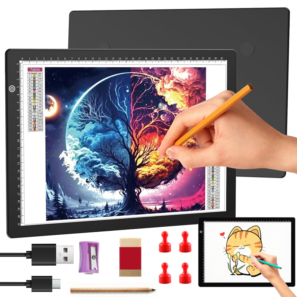 DUŻY TABLET GRAFICZNY DO RYSOWANIA PODŚWIETLANY DZIECI PREZENT ŚWIĘTA ...