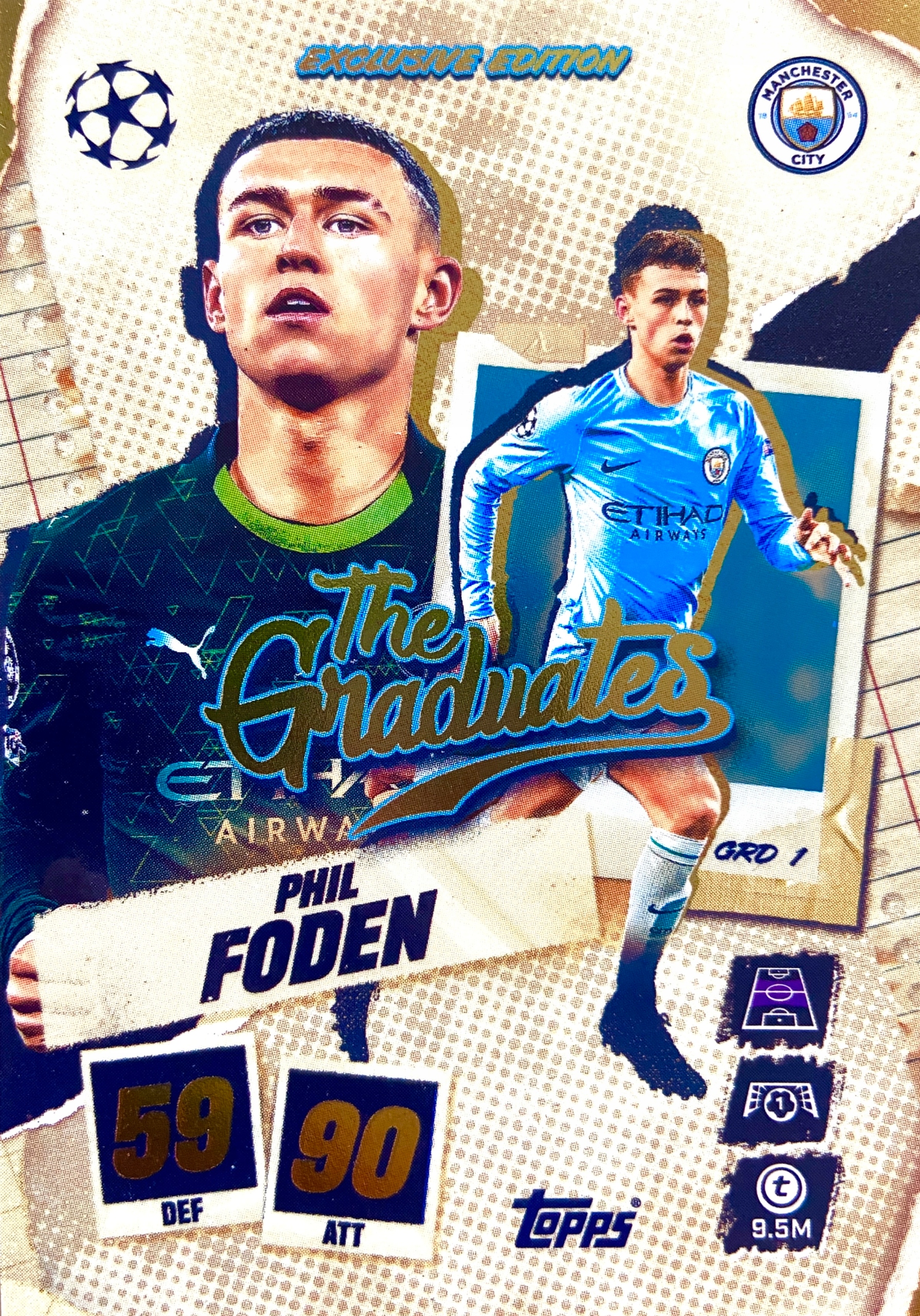 ZÁPASOVÝ ÚTOK TOPPS UCL 2025/26 2026 ABSOLVENTI GRD1 PHIL FODEN CITY za ...