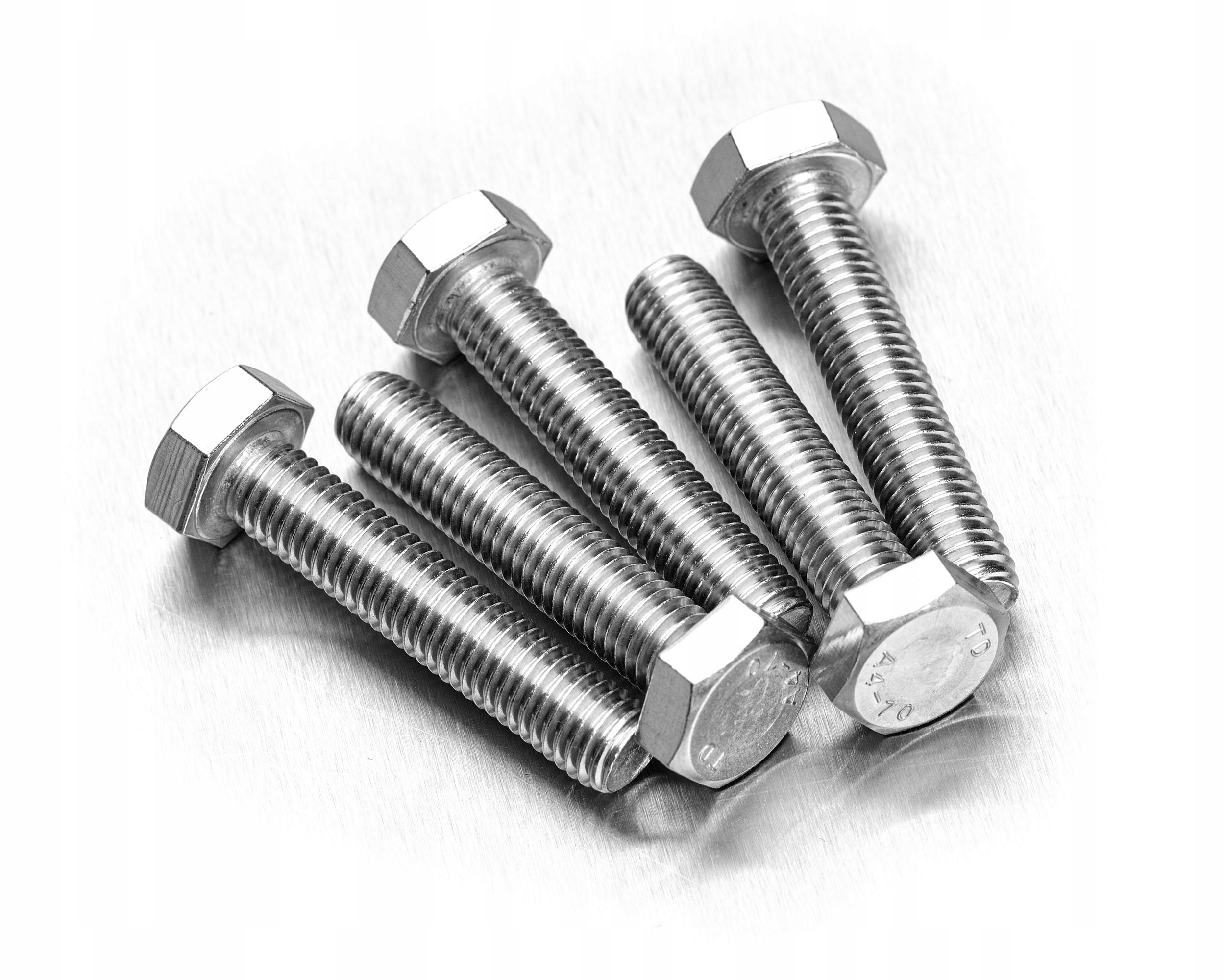 M10x50 ŚRUBA SZEŚCIOKĄTNA NA KLUCZ KWASOODPORNA inox nierdzewna A4 933 ...