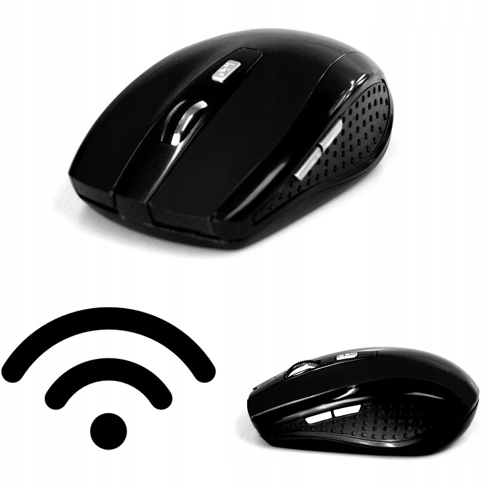 BEZDRÁTOVÁ MYŠ PRAVÁK A LEVÁK PŘESNÁ ČERNÁ za 286.00CZK - Allegro