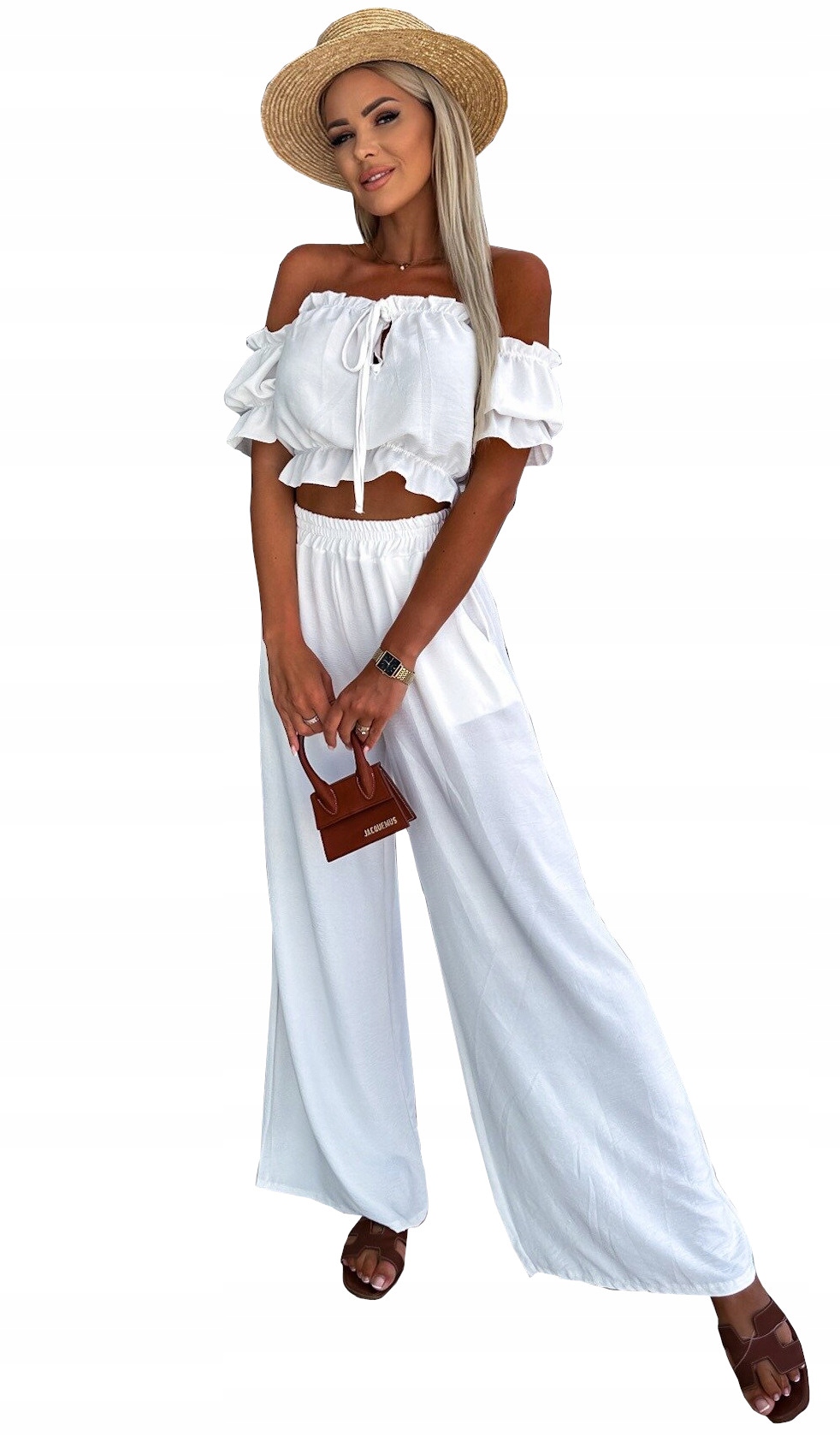 Szerokie Luźne Spodnie w Komplety damskie - Moda damska na Allegro.pl