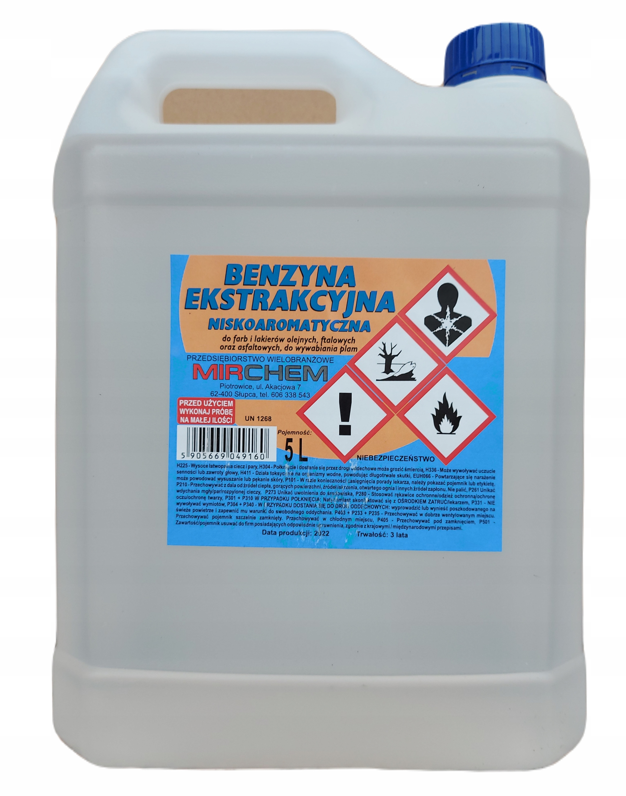 BENZYNA EKSTRAKCYJNA NISKOAROMATYCZNA MIRCHEM 5L 5905669049160 za 47 ...