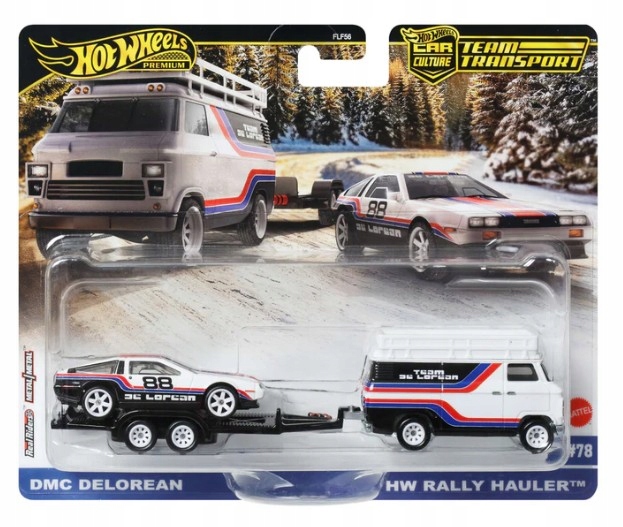 HOT WHEELS Team Transport #78 JBM35 DMC Delorean / HW Rally Hauler ...