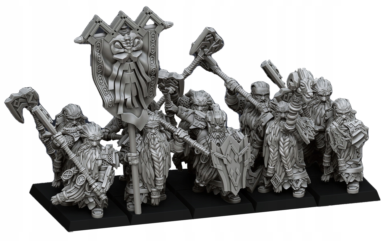 Warhammer Fantasy Battle Dwarven Greybeards - DL miniatúry - 3D tlač ...