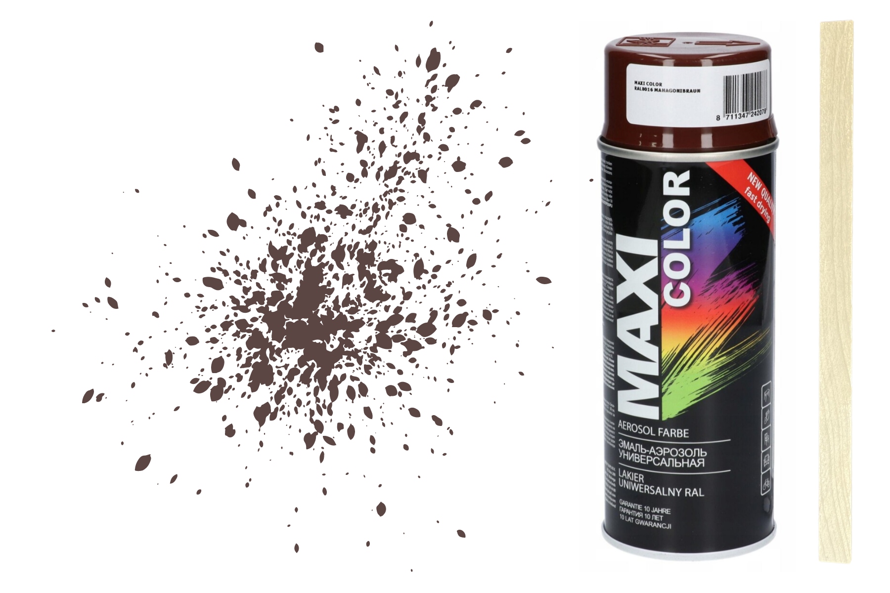 Lakier Połysk RAL 8016 Spray 400 ML Motip MaxiColor Mocny Wydajny PCV ...