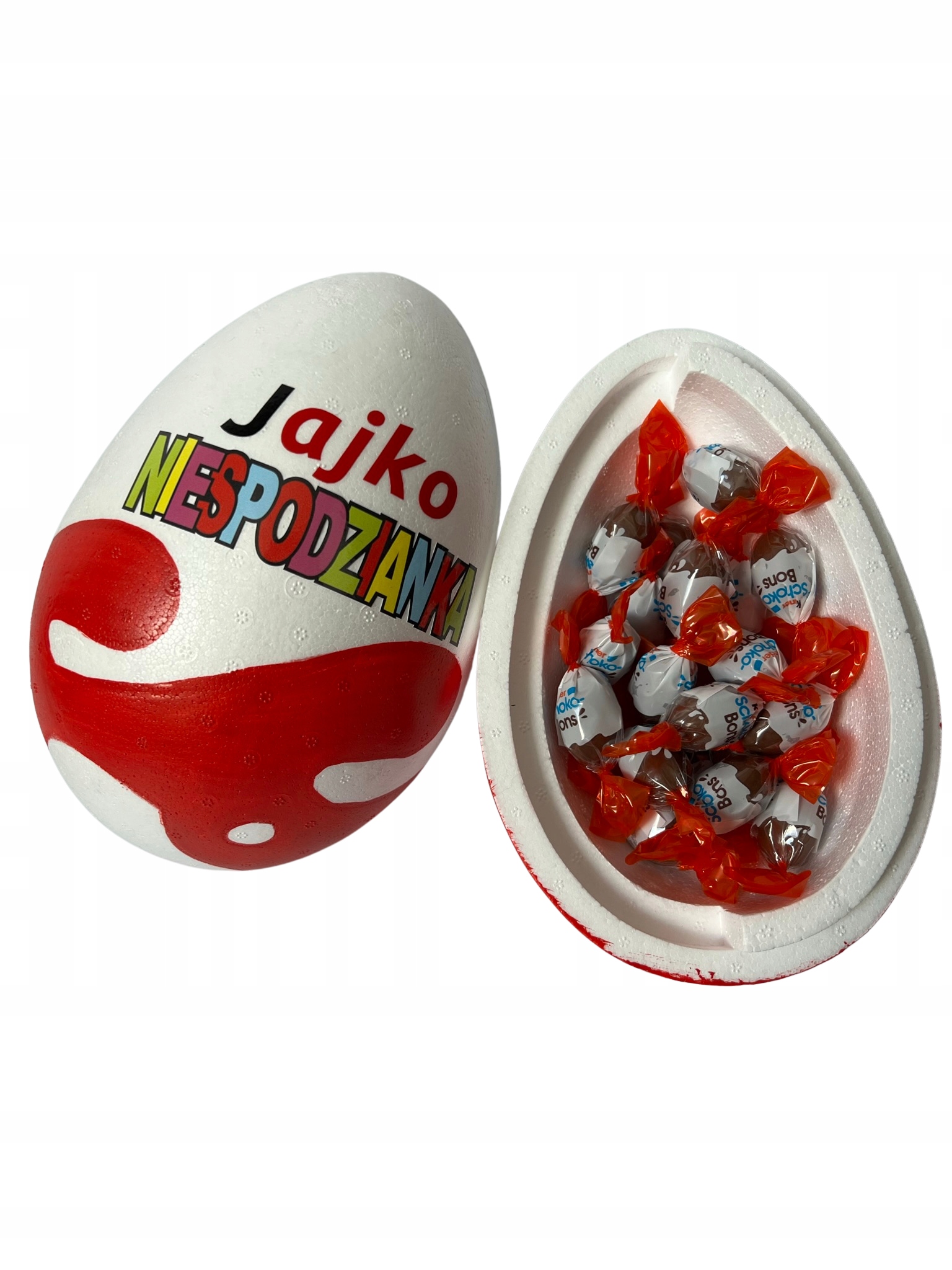 Jajko niespodzianka XL słodycze prezent Wielkanoc 13340555136 - Allegro.pl