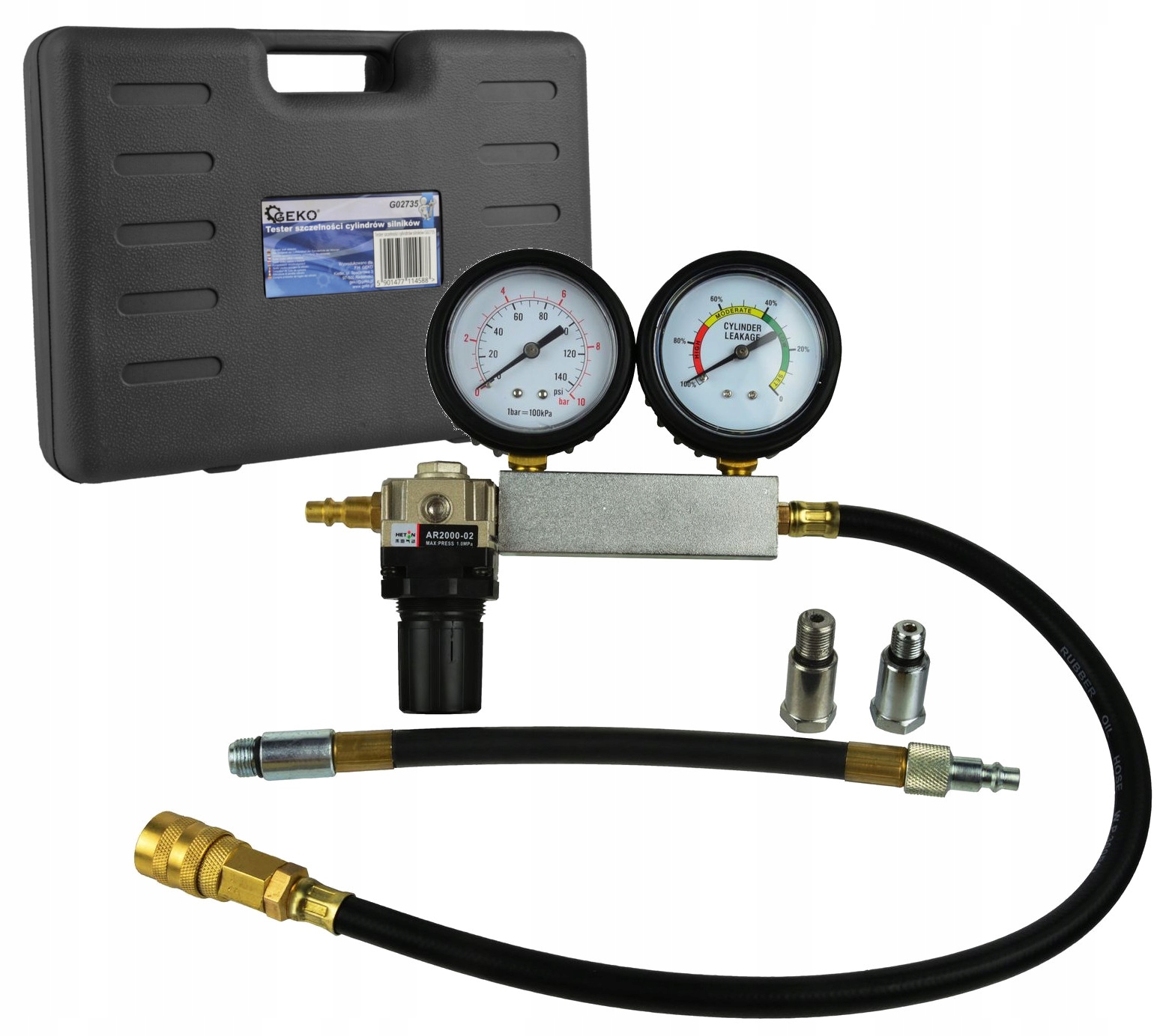 TESTER SZCZELNOŚCI CYLINDRÓW MIERNIK KOMPRESJI G02735 za 113,90 zł z ...