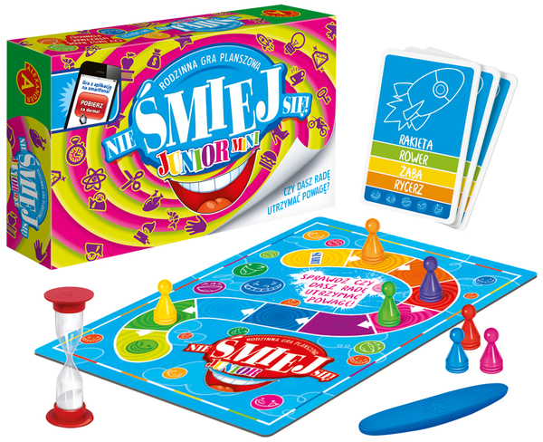 Gra planszowa NIE ŚMIEJ SIĘ Junior Dla dzieci 3+ Alexander - Stan: Nowy ...