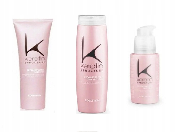 Zestaw KERATIN STRUCTURE SZAMPON + MASKA +FLUID DO WŁOSÓW ULTRA ...